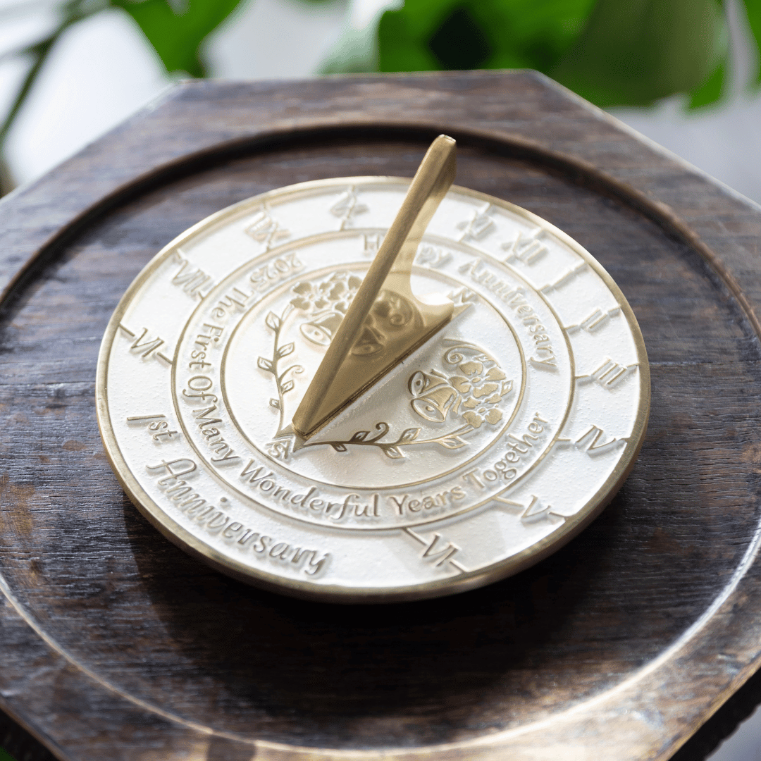 1st Wedding Anniversary Sundial- Anniversary Gift, 1st Year Wedding ...