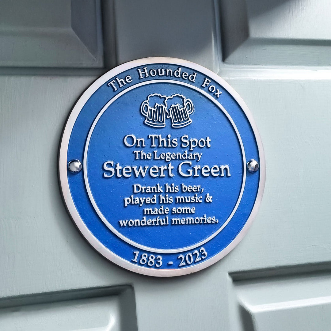 Personalised Blue Heritage Plaque Gifts – The Metal Foundry