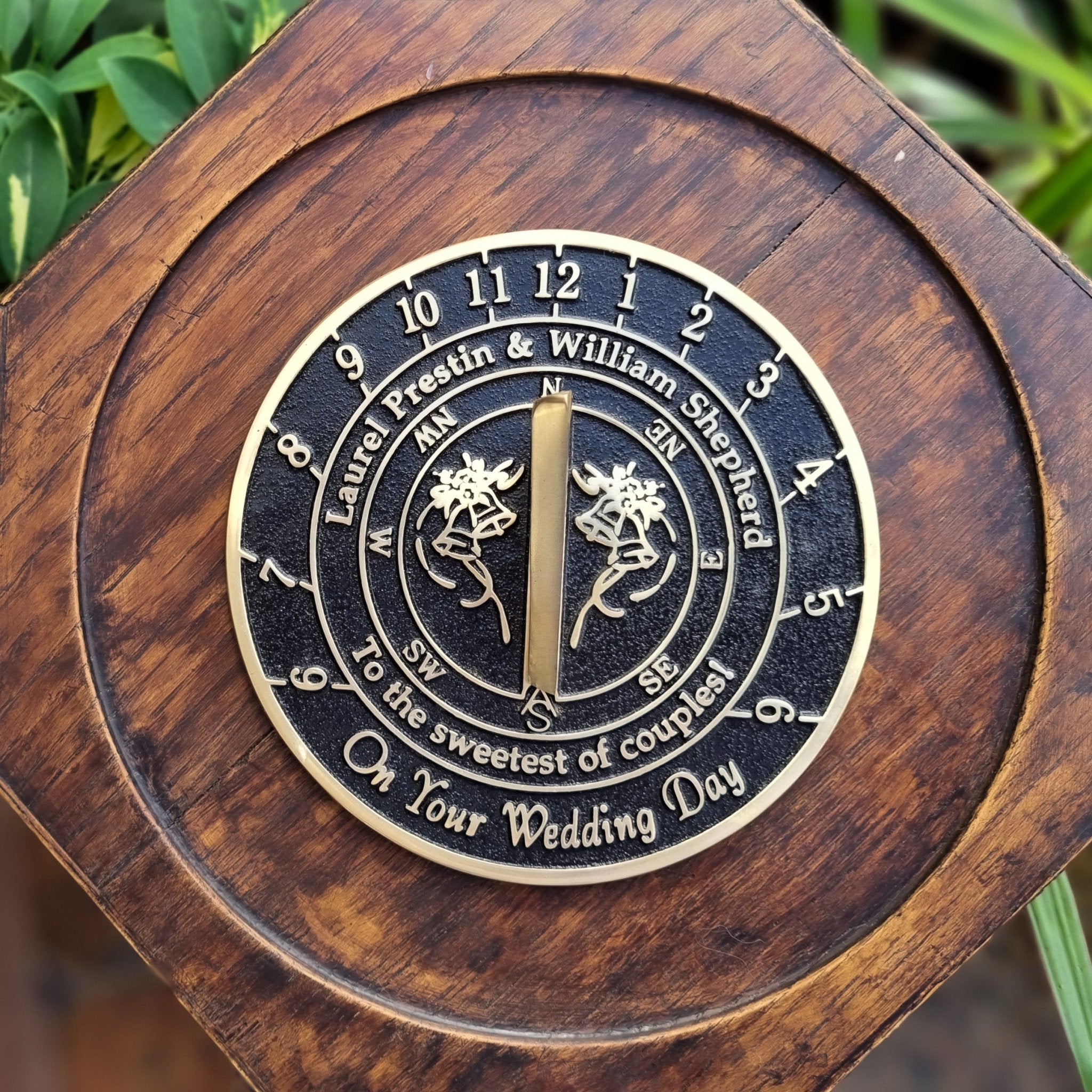 Personalised Wedding Sundials Classy Wedding Gifts The Metal Foundry