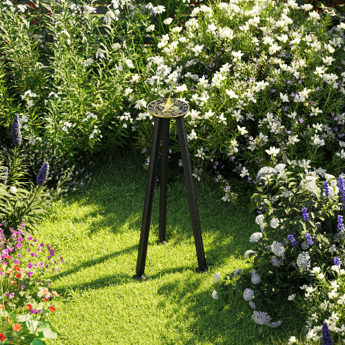 Sundial Pedestal- Steel Sundial Stand, Anniversary Gift – The Metal Foundry