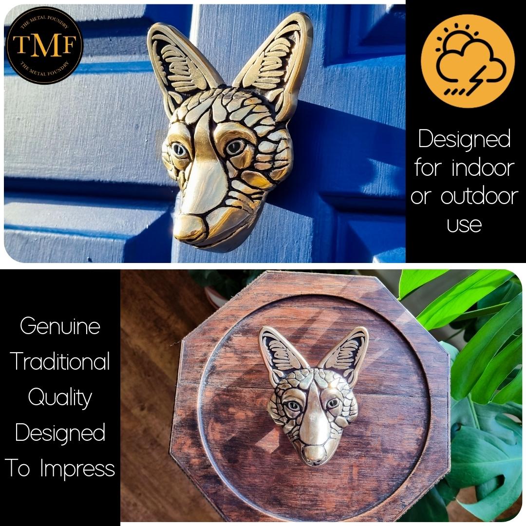 Brass Fox Door Knocker | The Metal Foundry
